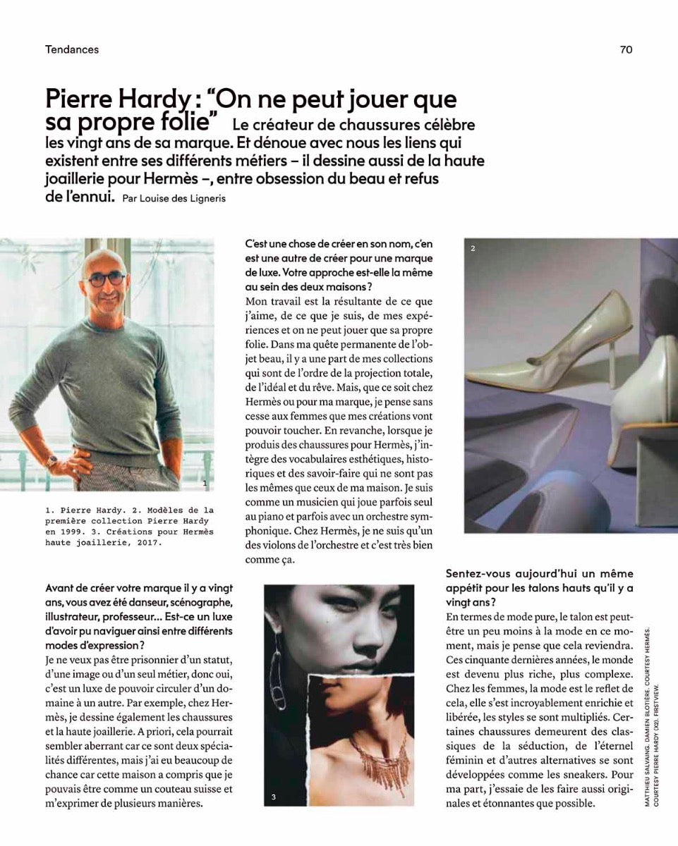 PIERRE HARDY BY MARIE CLAIRE MAGAZINE – PIERRE HARDY ONLINE BOUTIQUE